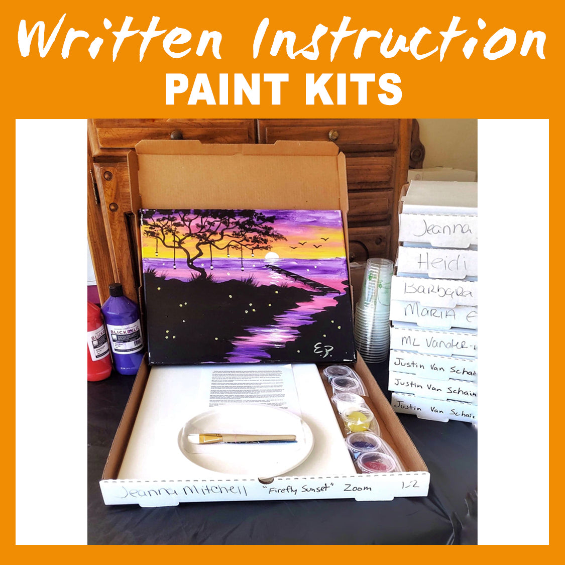Written Instruction Paint Kits – Cocktail and Canvas